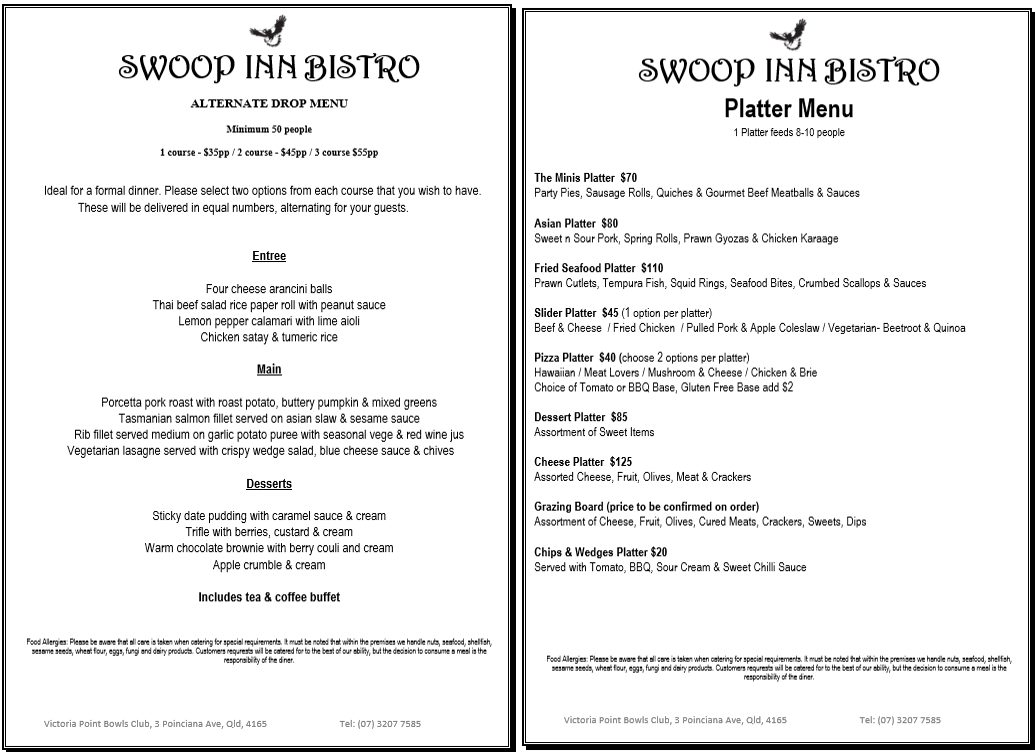 Dining - Victoria Point Bowls & Recreation Club